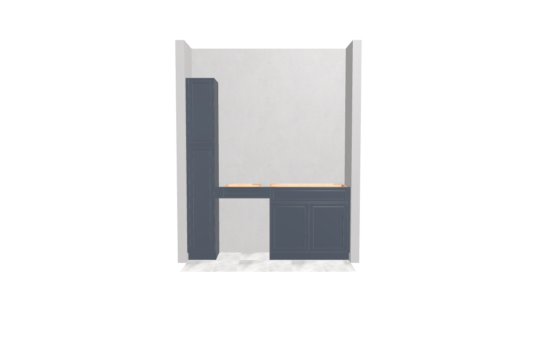 73" Vanity combination filled to 75" to fit between walls created on 1 ...