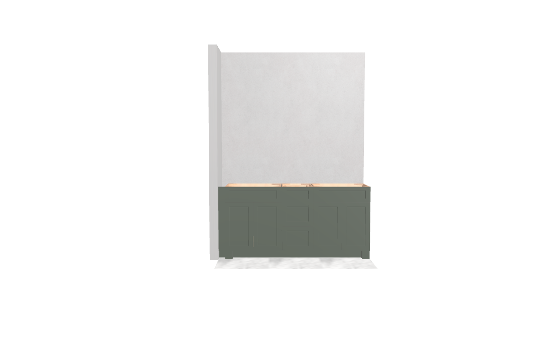 69" Vanity combination filled to 72" with a wall on the left created o ...