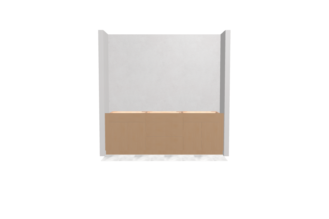 90" Vanity combination filled to 96" to fit between walls created on 8 ...