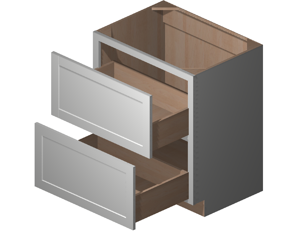 30" Drawer Base Cabinet - 2 Large Drawers DB30 2DWR (RD-21) | Picture ...