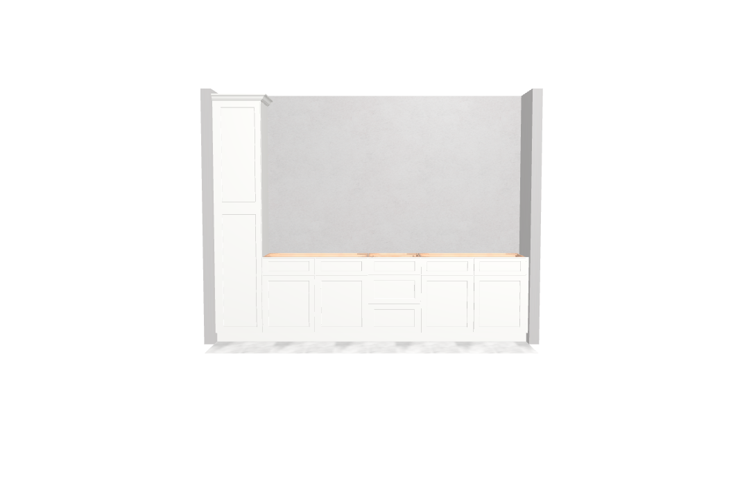 123" Vanity combination filled to 125" to fit between walls created on ...