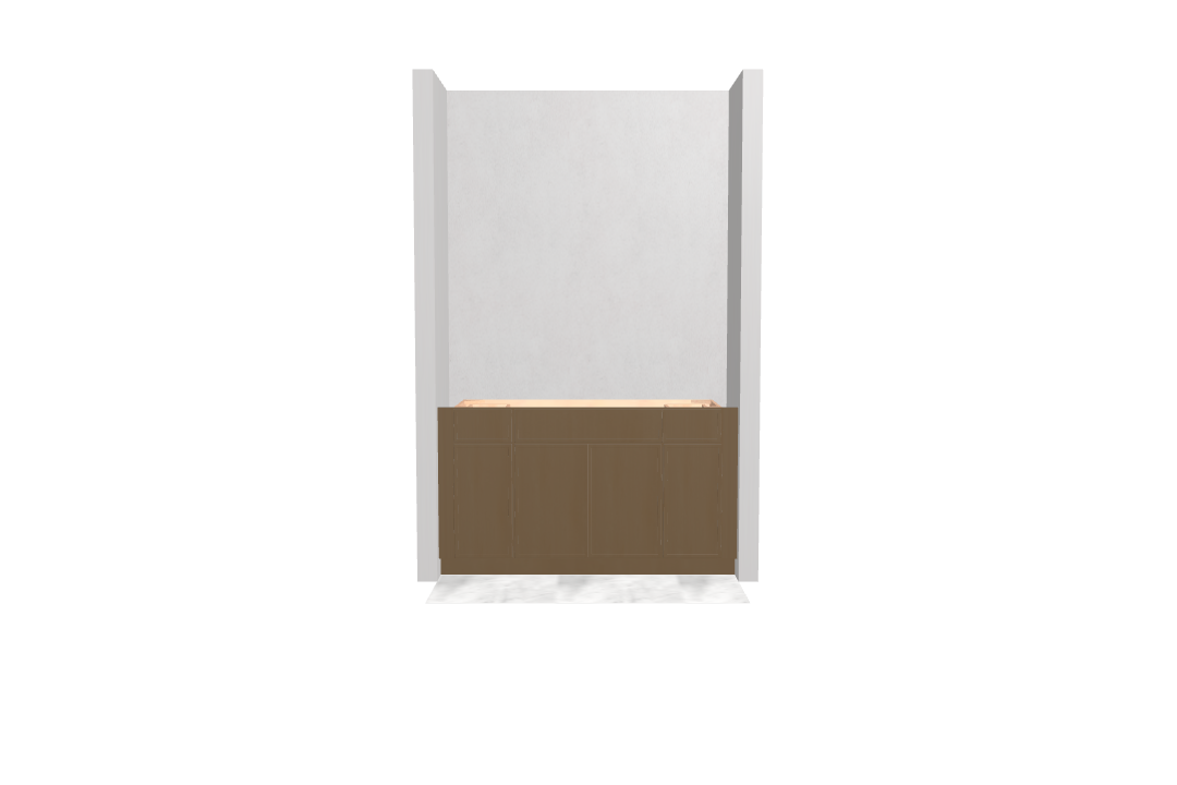 54" Vanity combination filled to 60" to fit between walls created on 1 ...