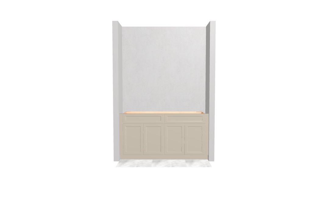 60" Vanity combination filled to 65" to fit between walls created on 1 ...