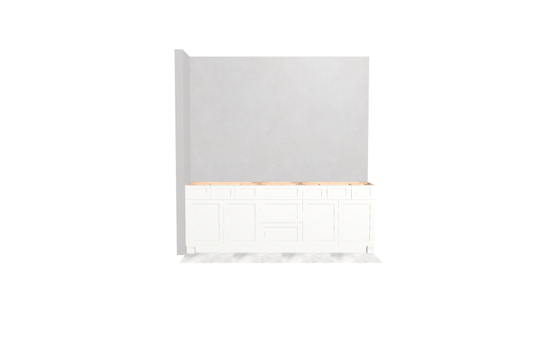 93" Vanity combination filled to 94" with a wall on the left created o ...