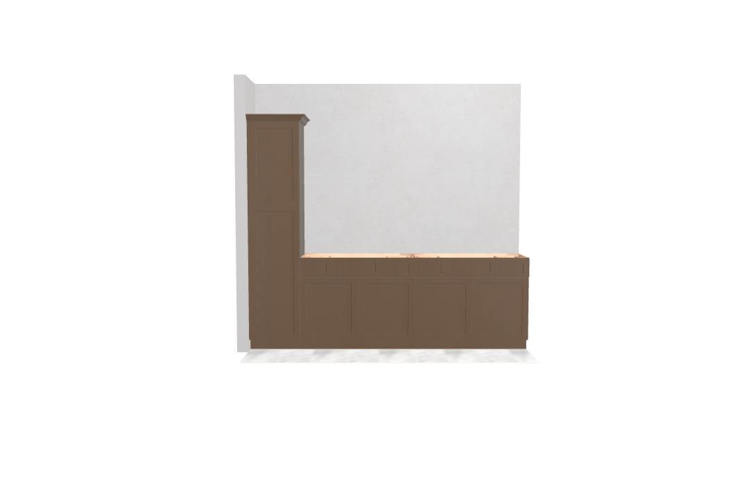 102" Vanity combination filled to 103" with a wall on the left created ...