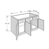 120" Vanity Combination (120-123 w/ Filler) - Picture Perfect Kitchen ...