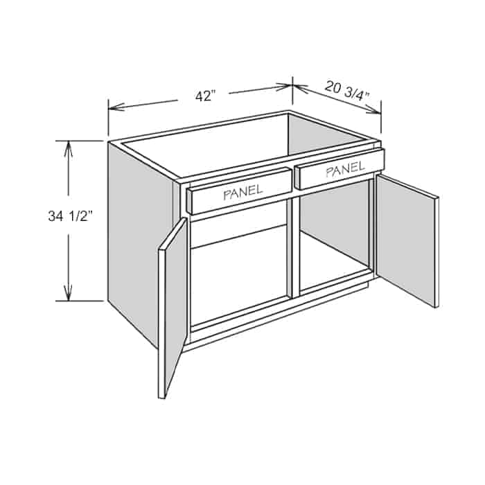 102" Vanity Combination with Filler - Picture Perfect Kitchen Designs ...